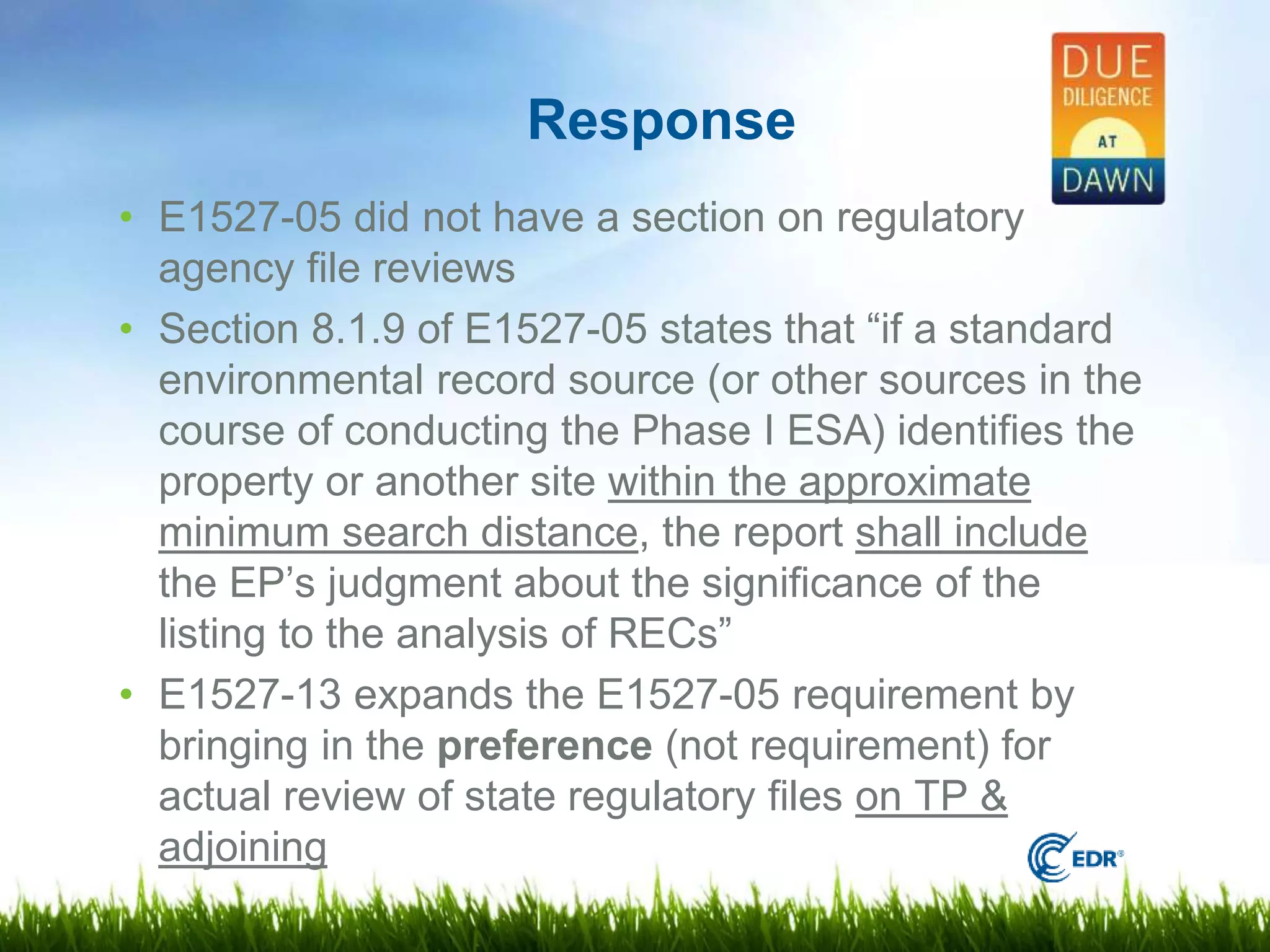 Untangling the Web of Confusion Around the ASTM E1527-13 Phase I ...