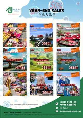 [11/2023] AJ BEST TRAVEL PROMOTION FLYER | PDF