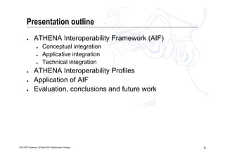 The ATHENA Interoperability Framework | PPT
