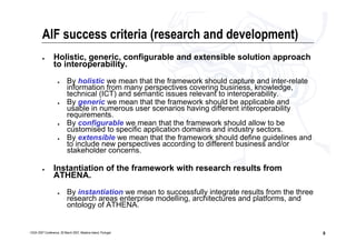 The ATHENA Interoperability Framework | PPT