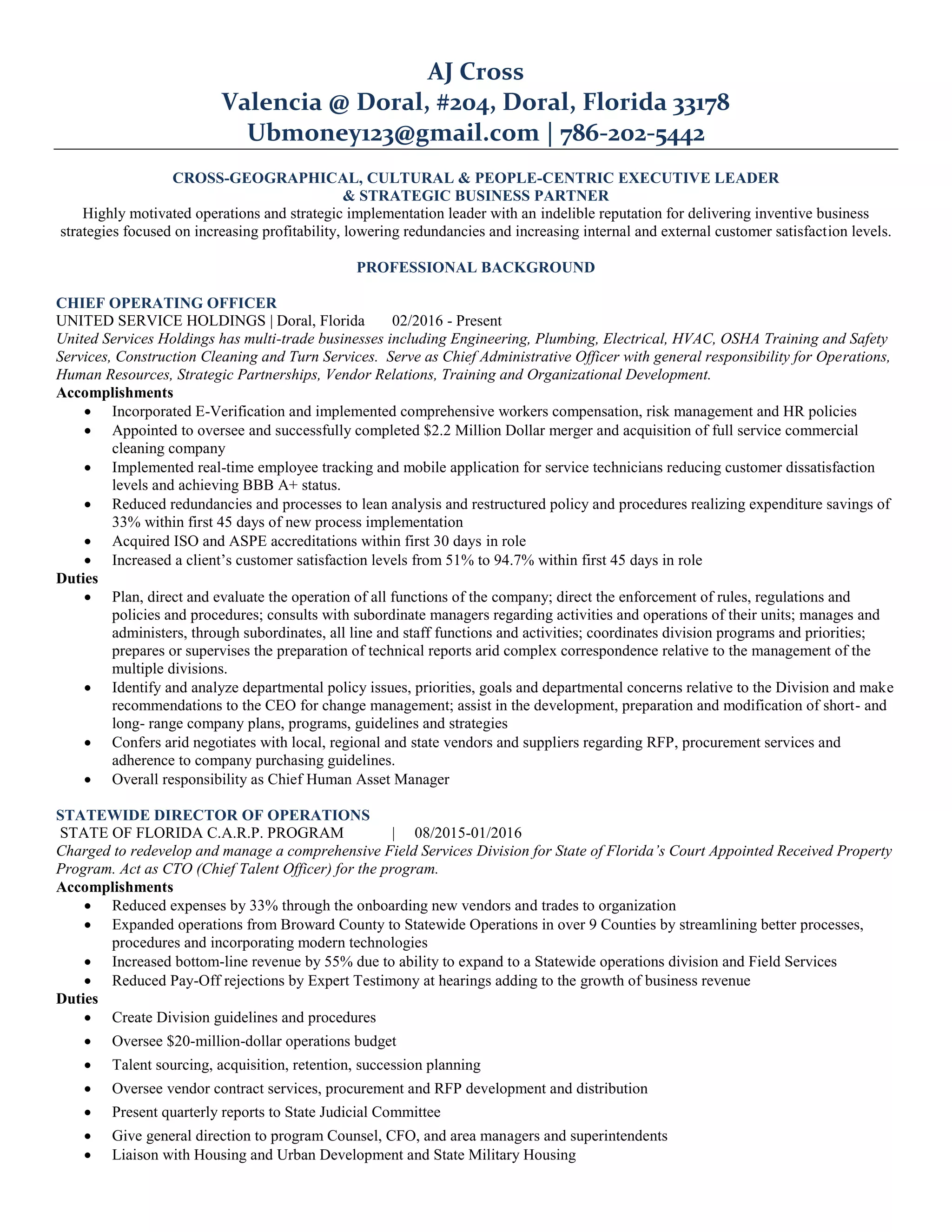 RESUME AJ CROSS | PDF