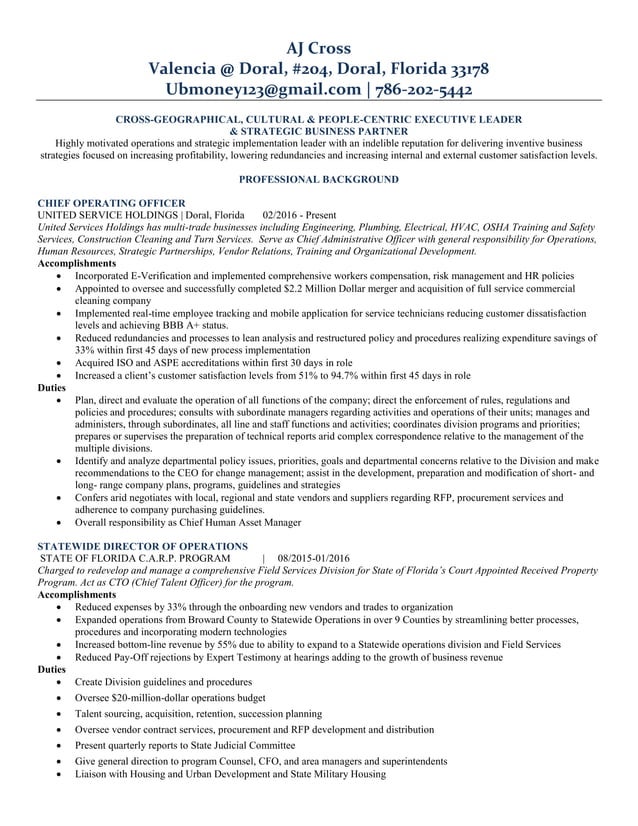 RESUME AJ CROSS | PDF