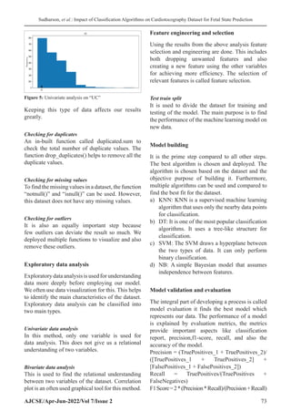 Impact of Classification Algorithms on Cardiotocography Dataset for Fetal State Prediction | PDF ...