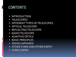 Adaptive optics on ground based telescope | PPTX