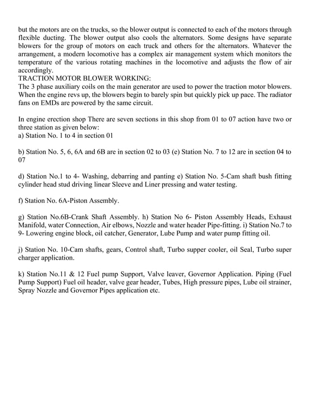 Blw summer training report Mechanical LAS LFS HWS EEE CTS TR | PDF