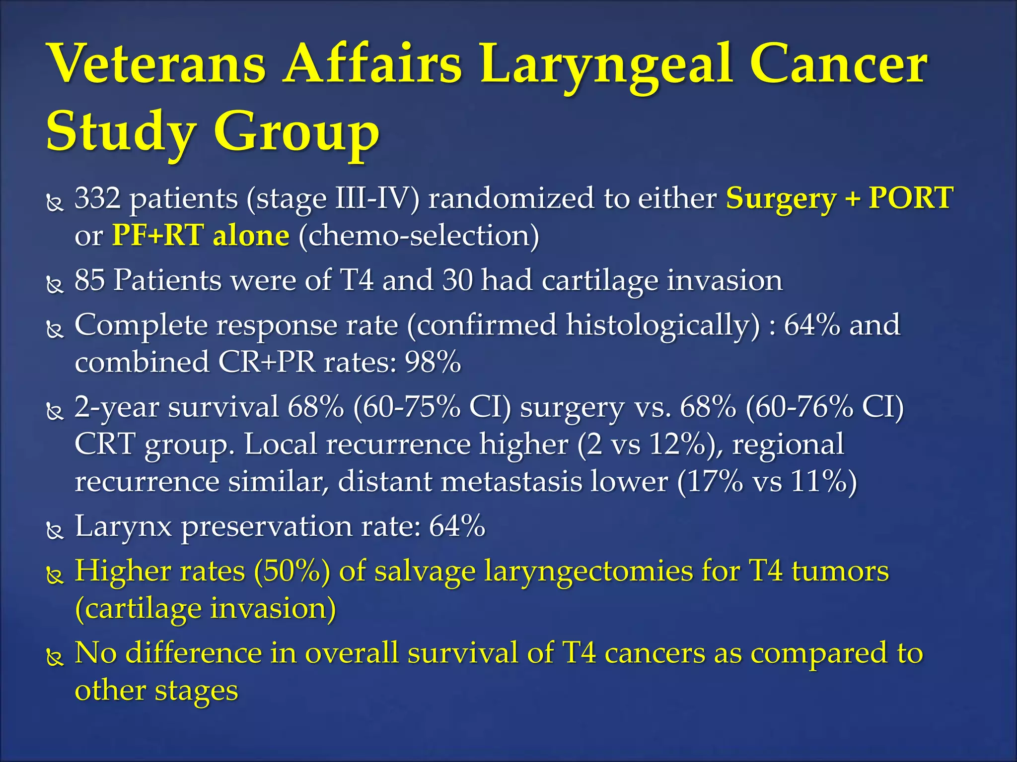 T4 Larynx cancer can be treated with Chemoradiotherapy | PPTX | Cancer ...