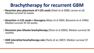 Management of recurrent Glioblastoma and role of Bevacizumab | PPTX