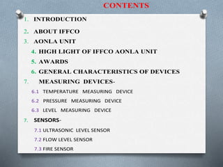 IFFCO Industrial Training ppt | PPTX