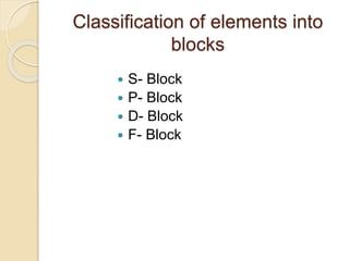 PERIODIC CLASSIFICATION OF ELEMENTS | PPT