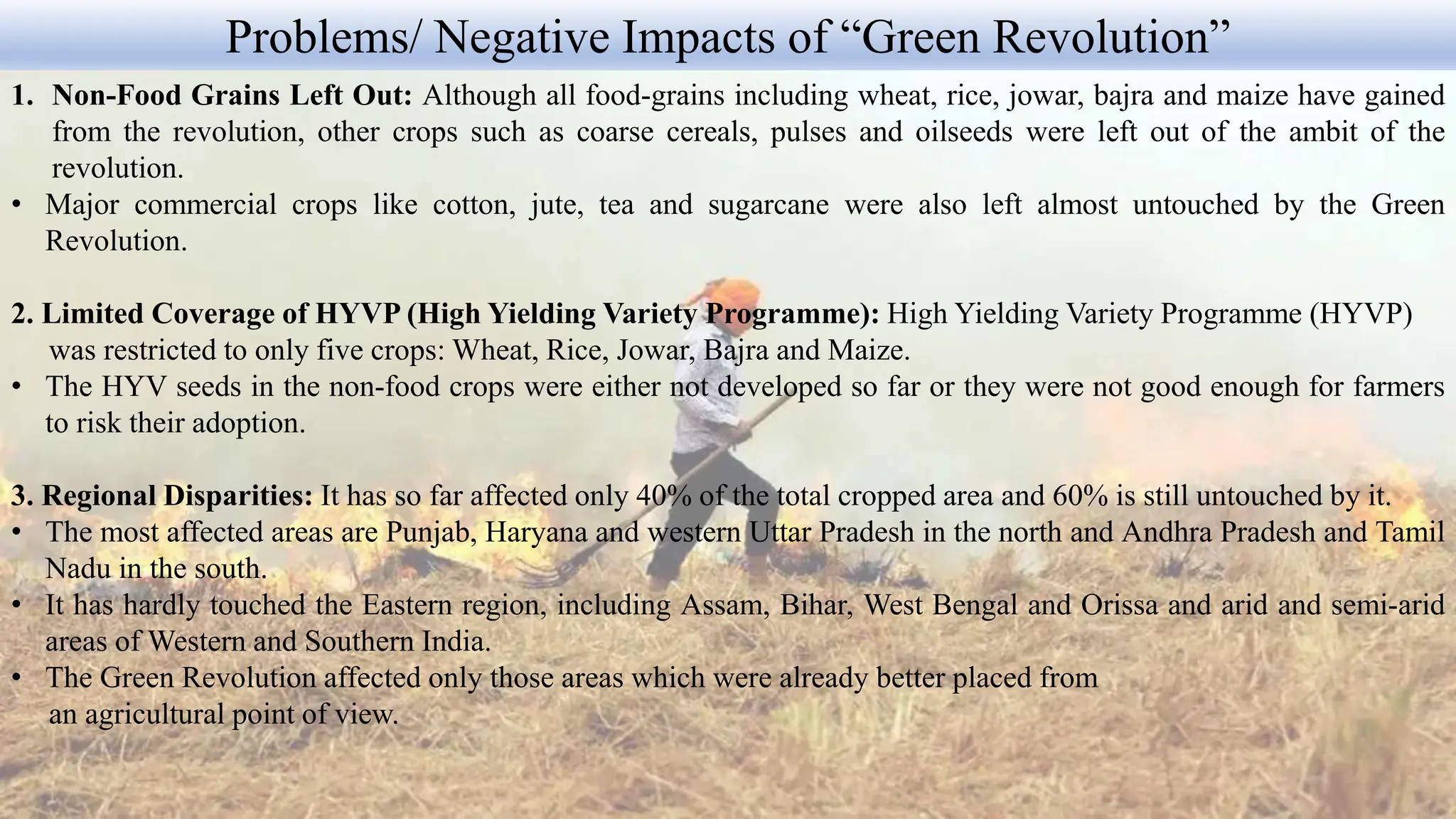 Problems of green revolution and how to overcome it | PPTX