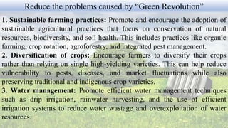Problems of green revolution and how to overcome it | PPTX