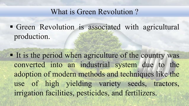 Problems of green revolution and how to overcome it | PPTX