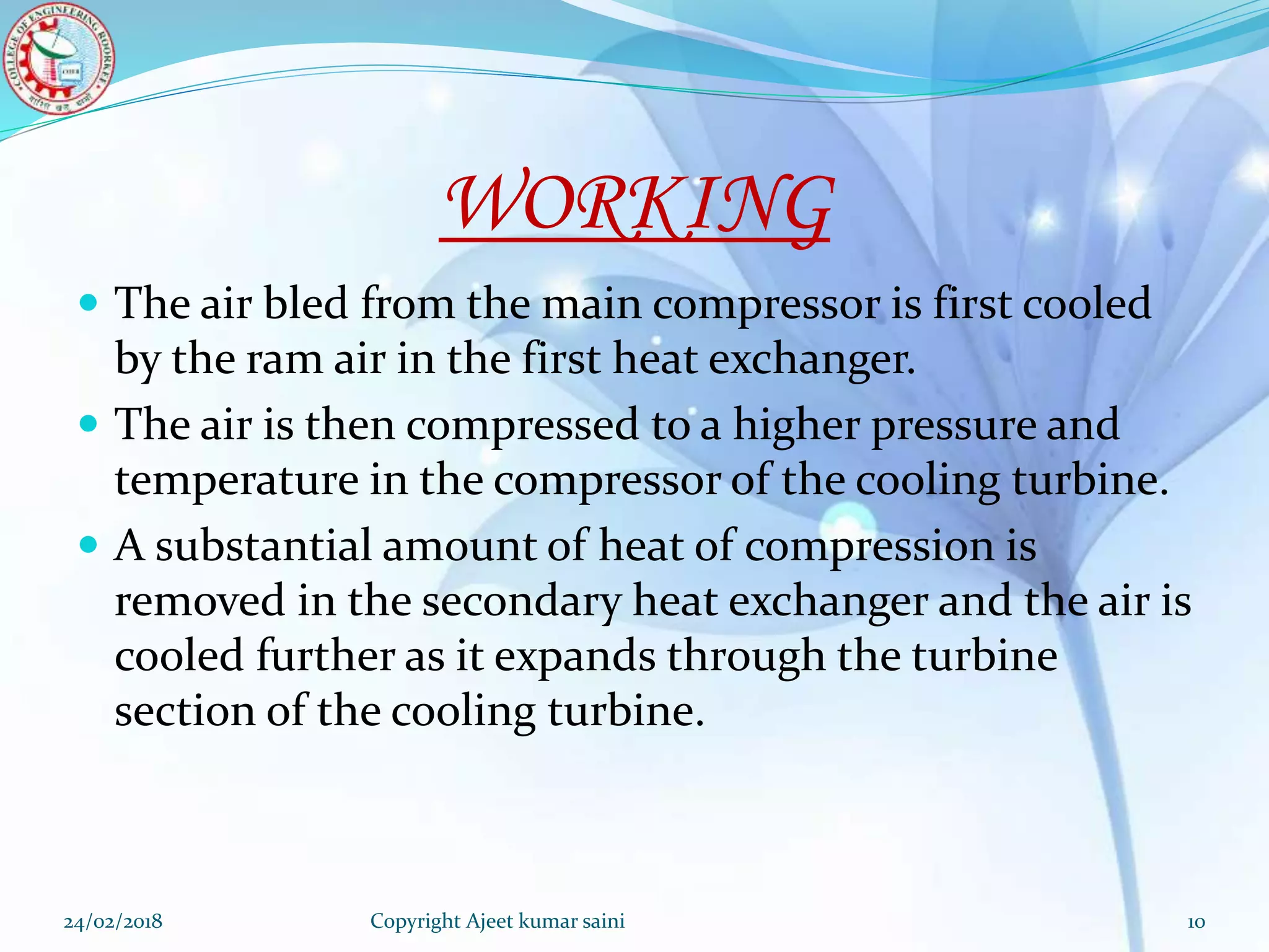 Boot-strap air cooling system | PPTX