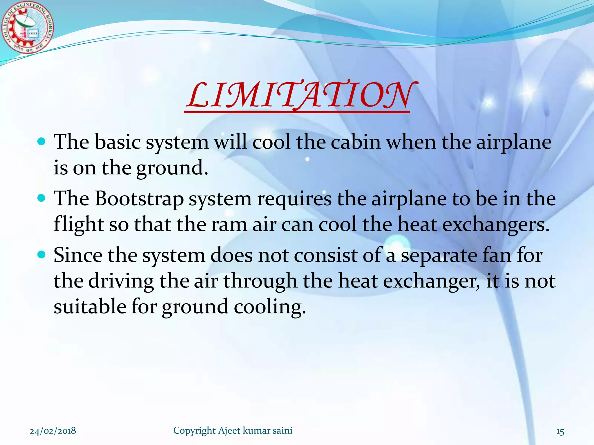 Boot-strap air cooling system | PPTX