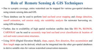 Application of Remote Sensing & GIS Techniques in Watershed Management | PPTX