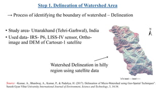 Application of Remote Sensing & GIS Techniques in Watershed Management ...