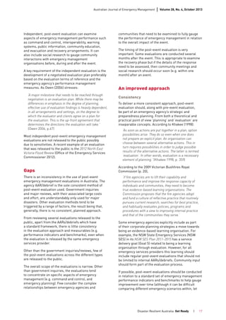 Article - Evaluating emergency management after an event: gaps and ...