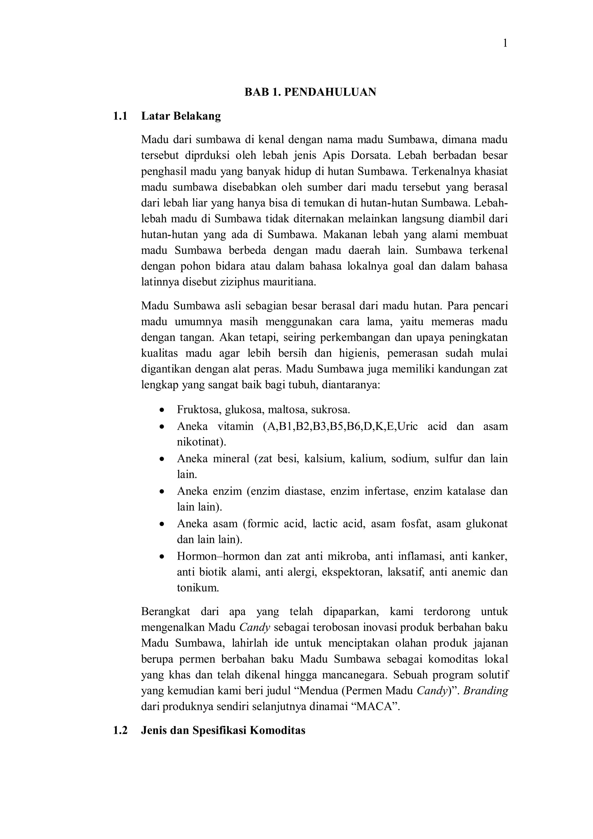 Contoh Tugas Bisnis Plan / Proposal PKM | PDF