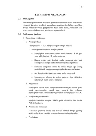 Contoh Tugas Bisnis Plan / Proposal PKM | PDF