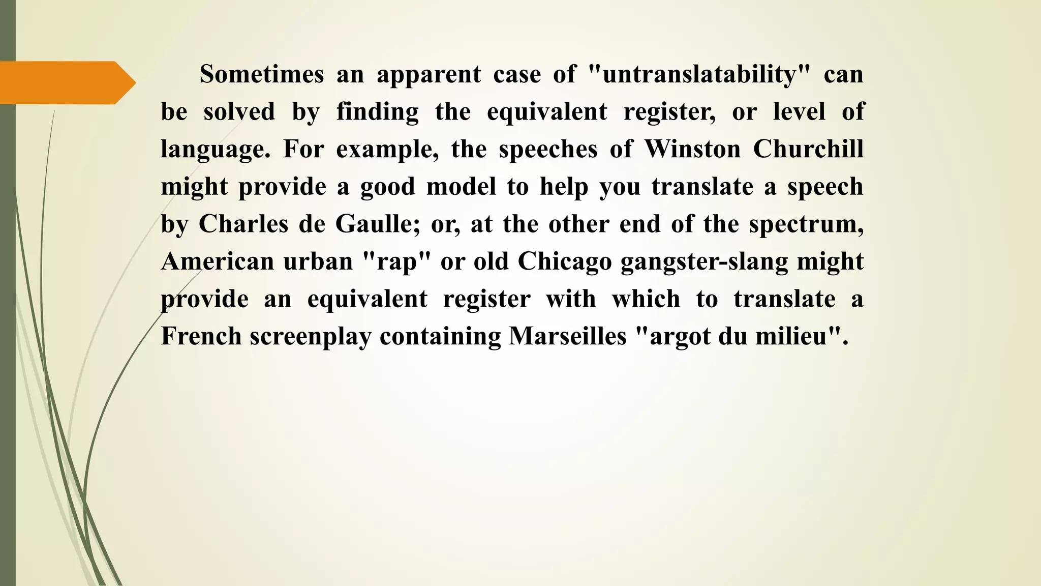 Preparation/Anticipating the Speaker and Untranslatability | PPTX