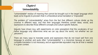 Preparation/Anticipating the Speaker and Untranslatability | PPTX