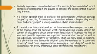 Preparation/Anticipating the Speaker and Untranslatability | PPTX