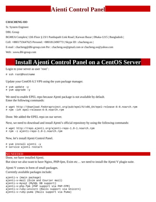 Ajenti control panel | PDF