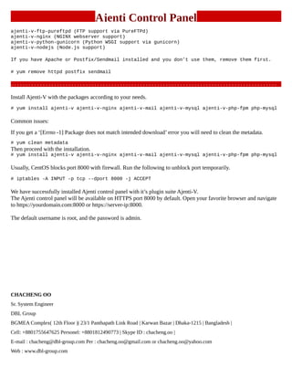 Ajenti control panel | PDF