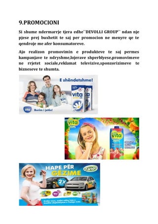 Punim Seminarik-Marketingu ne ndermarrjen "Devolli Group" | DOCX