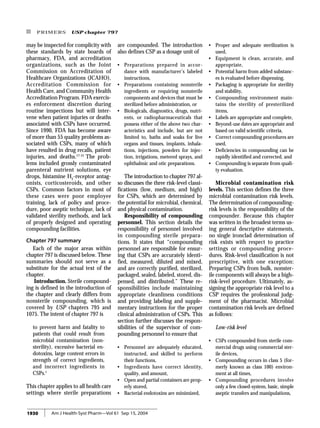 Establishing a Practice Standard for Compounding Sterile Preparations in Pharmacy | PDF