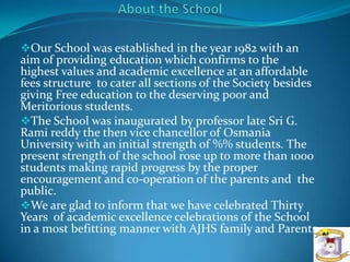 Ajhs prospectusppt | PPTX