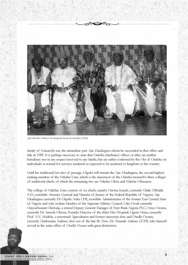 Ajie Ukpabi Asika. Funeral brochure June 2004 | PDF