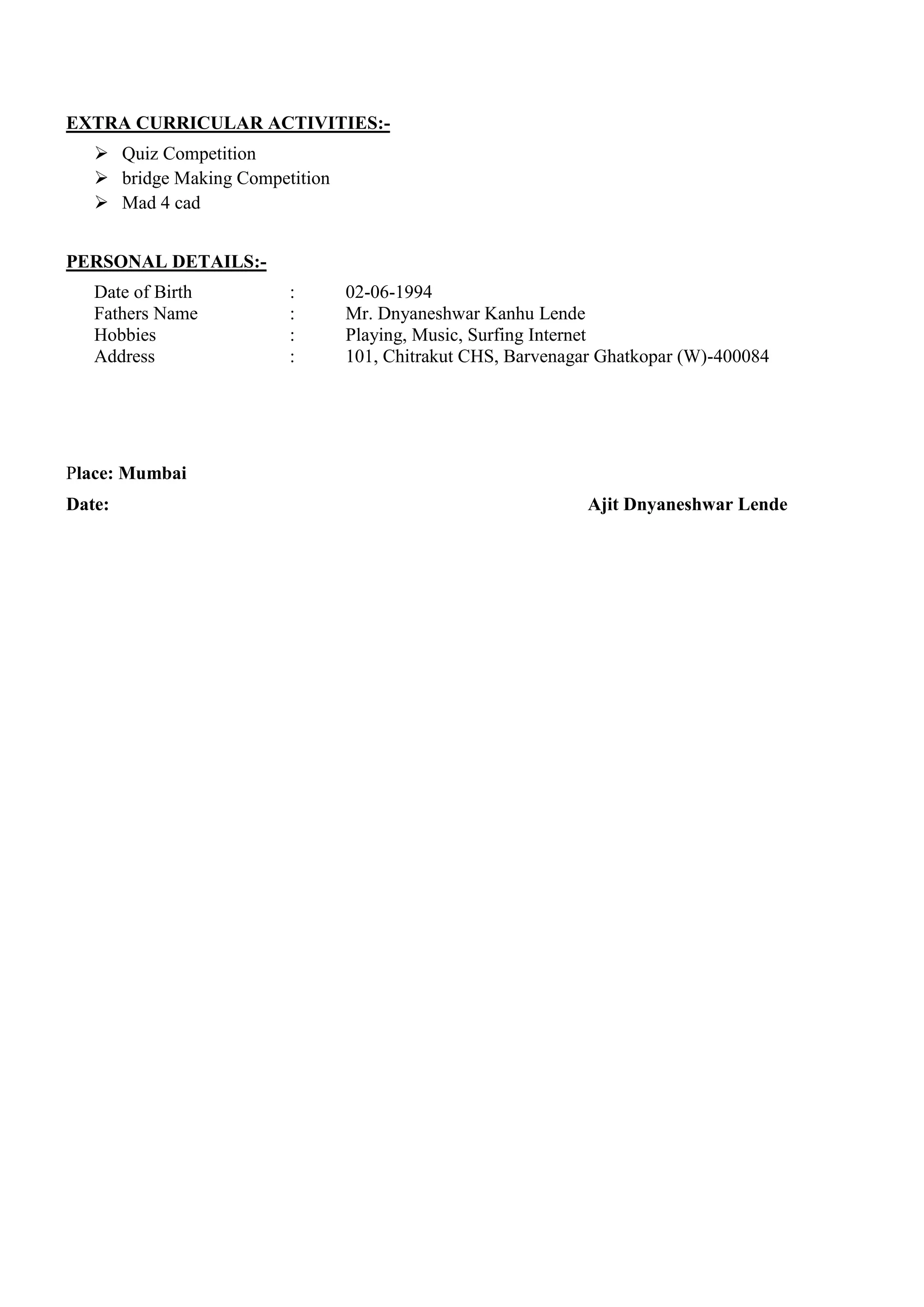 Ajit cv | PDF | Databases | Computer Software and Applications