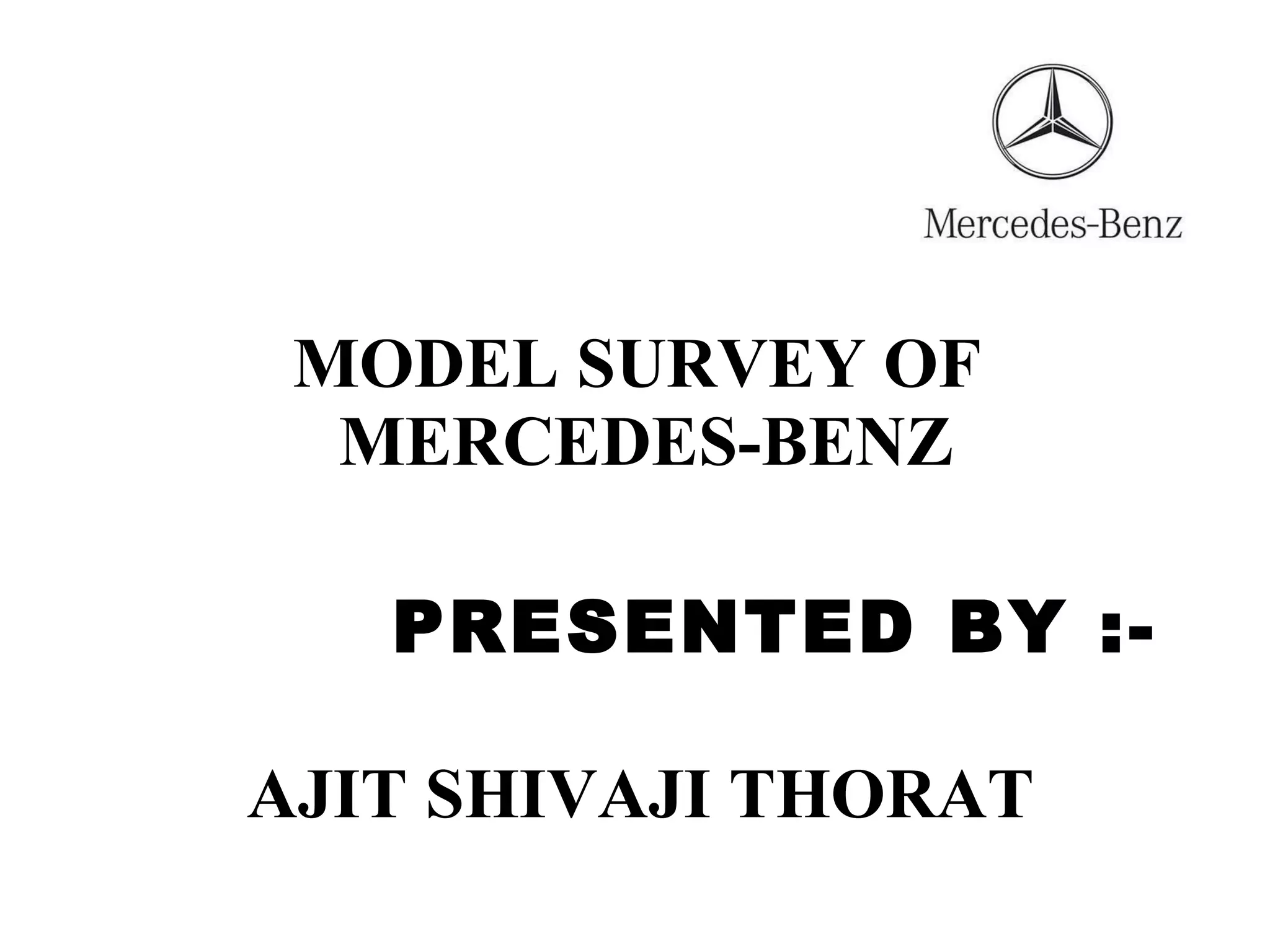 model survey of mercedes benz | PPT