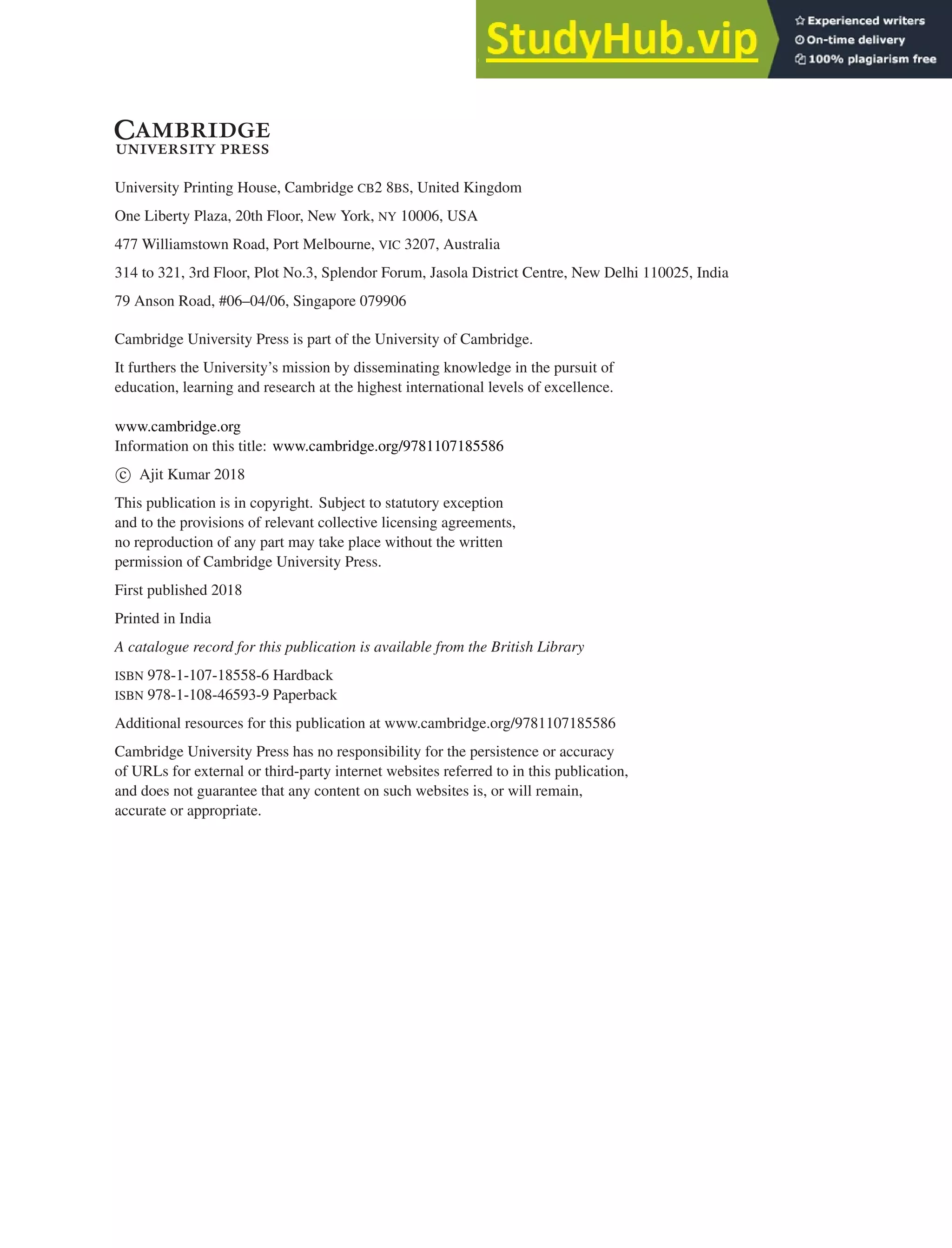 Ajit Kumar Fundamentals Of Quantum Mechanics Cambridge University Press ...