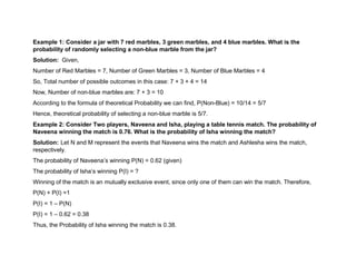 Probability theory | PDF
