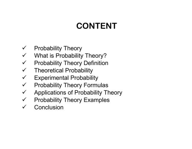 Probability theory | PDF | Physics | Science