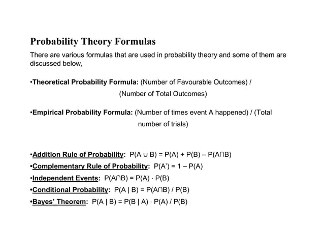 Probability theory | PPT