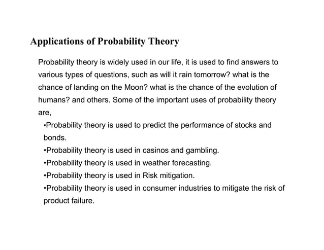 Probability theory | PDF | Physics | Science