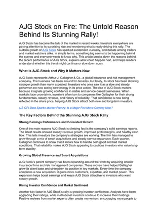 AJG Stock on Fire: The Untold Reason Behind Its Stunning Rally! | DOCX