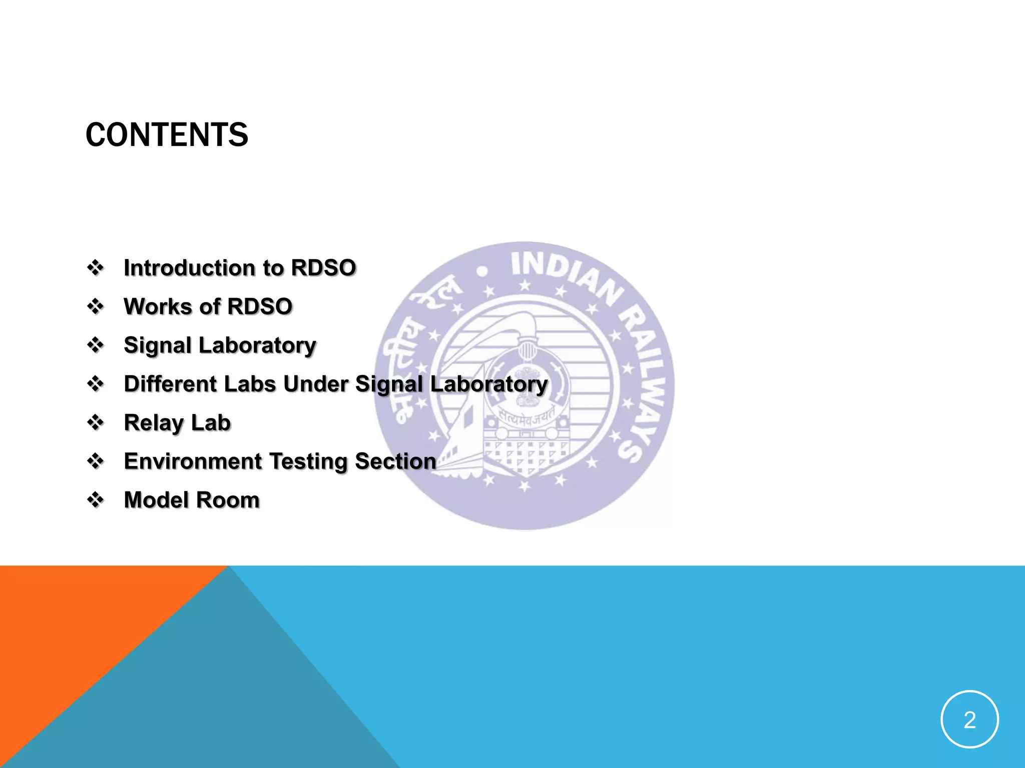 Rdso training ppt final report | PPTX