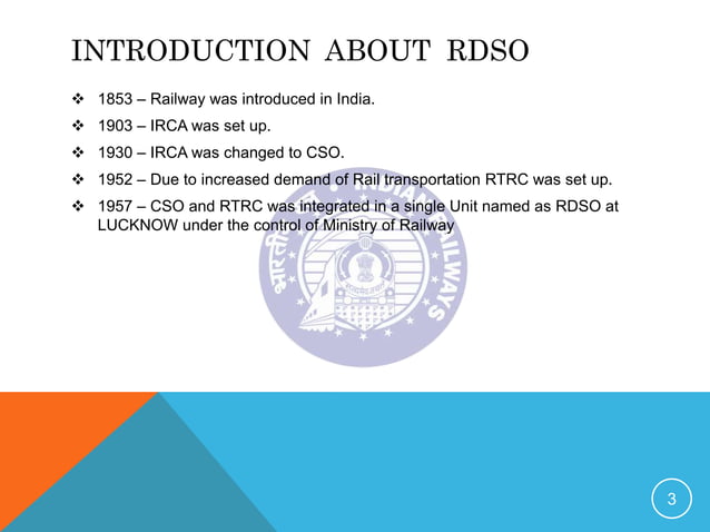 Rdso training ppt final report | PPTX