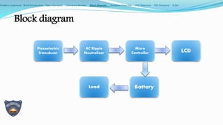 Foot Step Power Generation Using piezoelectric material | PPTX