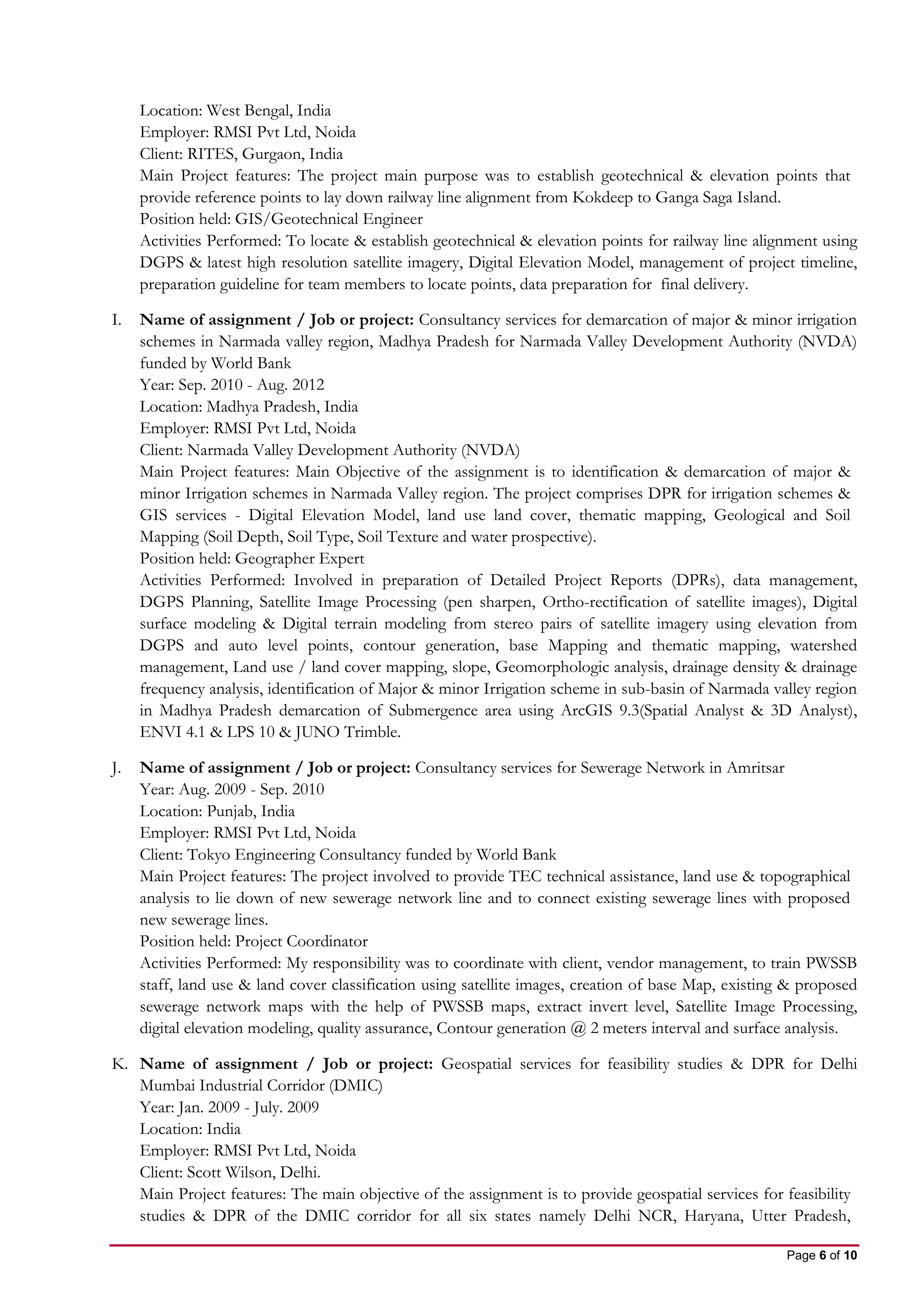 Ajmer singh CV- Urban Planner & GIS expert | PDF