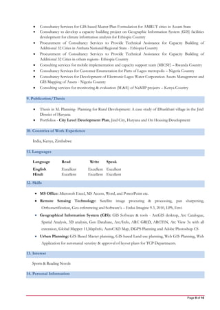 Ajmer singh CV- Urban Planner & GIS expert | PDF