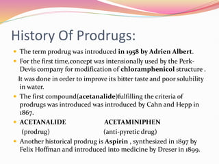 Pro Drug: Basic concepts and Applications | PPTX
