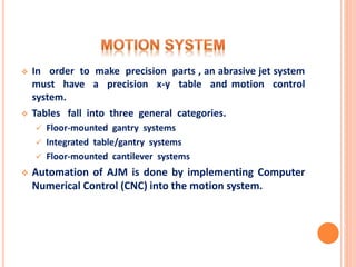 Abrasive Jet machine (AJM) | PPTX
