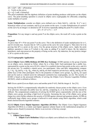 SYMMETRIC BILINEAR CRYPTOGRAPHY ON ELLIPTIC CURVE AND LIE ALGEBRA | PDF