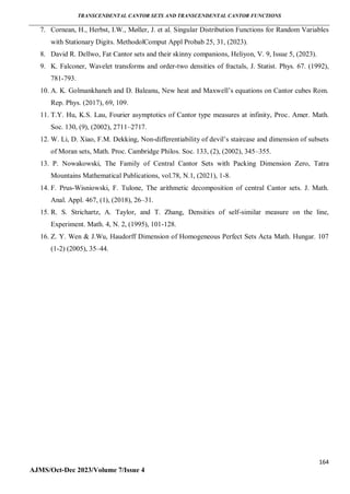 TRANSCENDENTAL CANTOR SETS AND TRANSCENDENTAL CANTOR FUNCTIONS | PDF