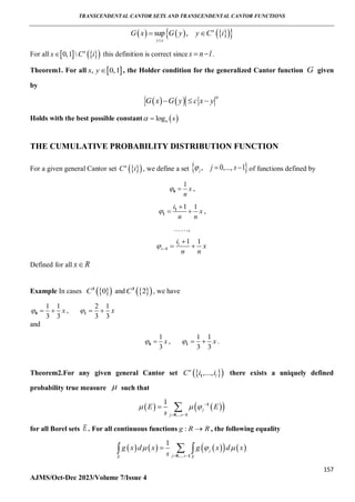 TRANSCENDENTAL CANTOR SETS AND TRANSCENDENTAL CANTOR FUNCTIONS | PDF